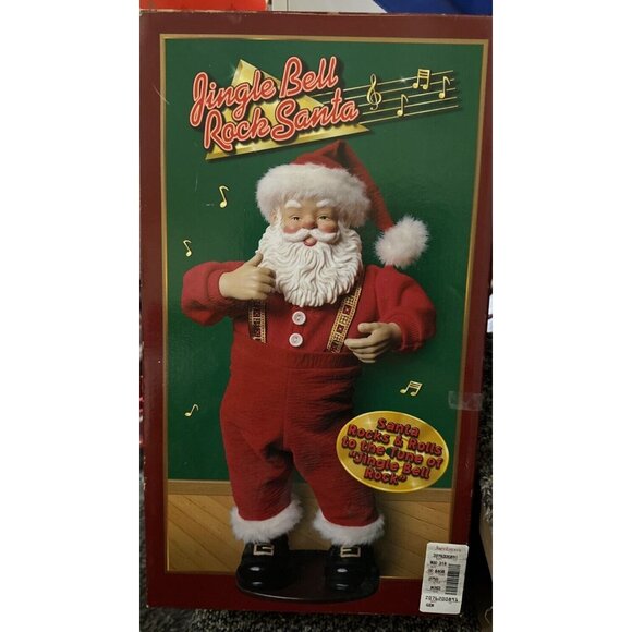 Rock Santa Collectibles | Holiday | Santa Jingle Bell Rock Dancing Santa Claus St Edition Works ...